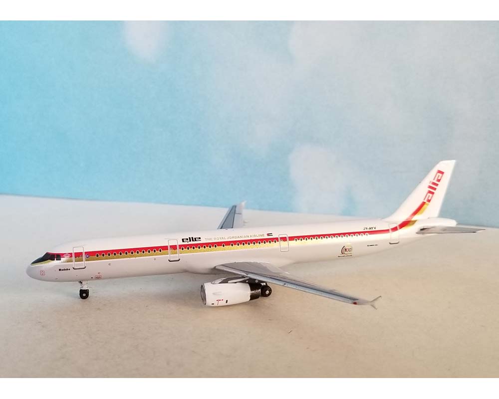 Alia Retro A321 JY-AYV 1:400 Scale Aeroclassics AC411264 ...