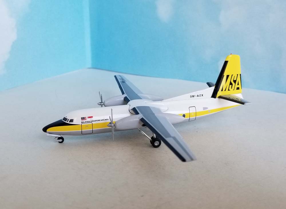 MSA F27 9M-AOX 1:200 Scale Western WM211299: AeroClassicsDirect